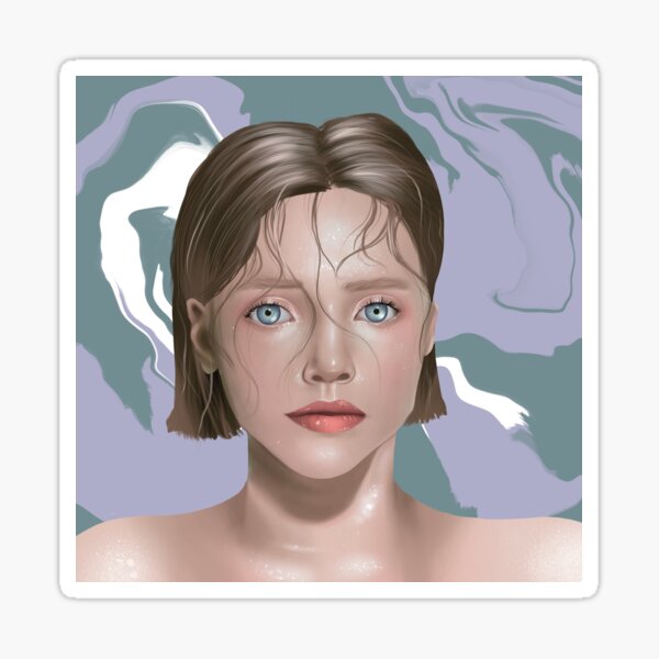 "Glowing Lady" Sticker for Sale by TheDoggoDraws | Redbubble