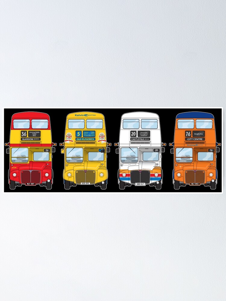"Scottish Routemaster Bus Illustration Clydeside, Kelvin Scottish ...