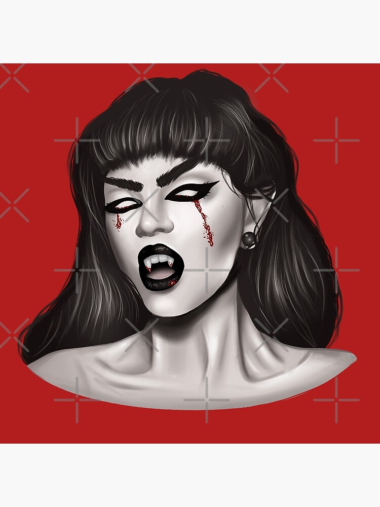 "Vampire Lady" Poster for Sale by TheDoggoDraws | Redbubble