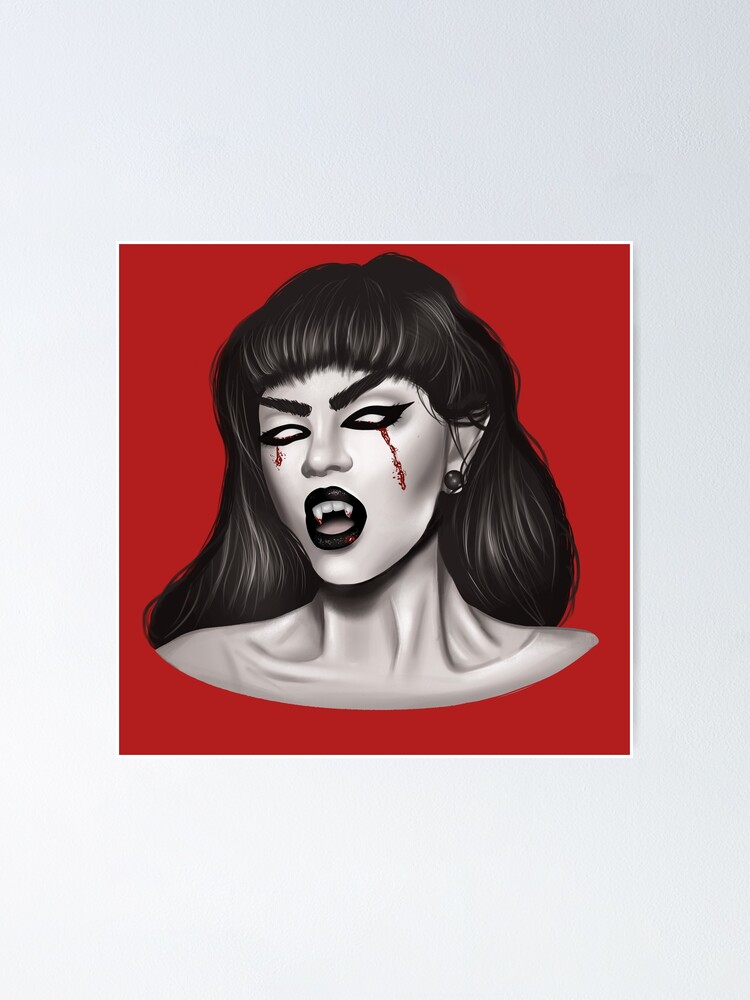 "Vampire Lady" Poster for Sale by TheDoggoDraws | Redbubble