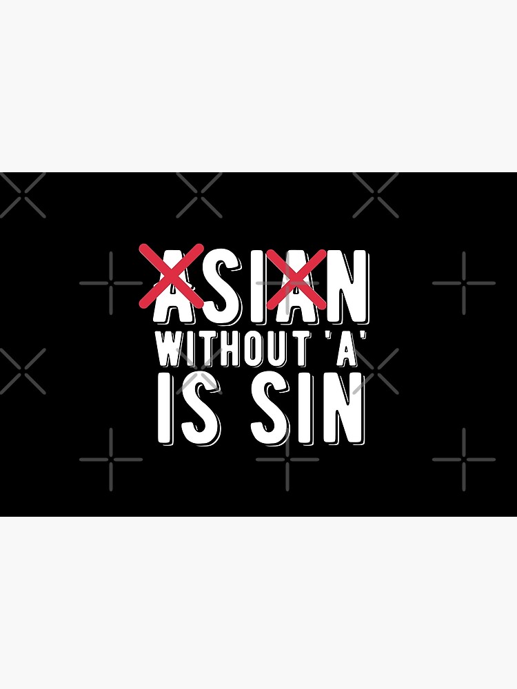 "Asiat ohne A ist Sünde Lustiger Onkel Roger Zitat" Badematte von ...