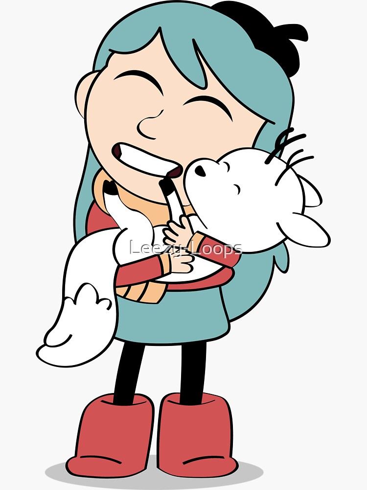 "Hilda and twig hug" Sticker for Sale by Leezy-Loops | Redbubble