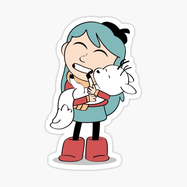 "Hilda and twig hug" Sticker for Sale by Leezy-Loops | Redbubble