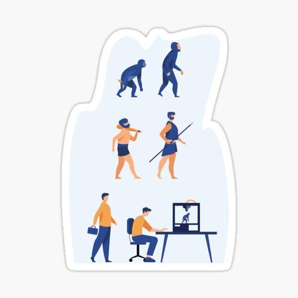 "Human in / evolution 3D Printing v2" Sticker for Sale by LiluDesign3D ...