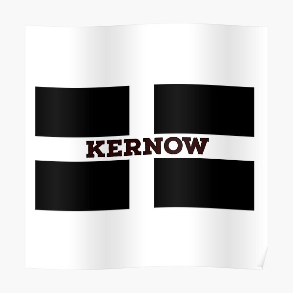 "Kernow flag" Poster for Sale by Gingatoo | Redbubble