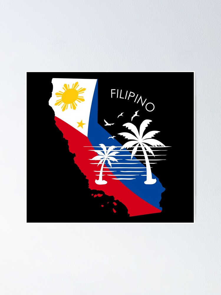 "California Philippine Filipino Flag" Poster for Sale by FilipinoMerch ...