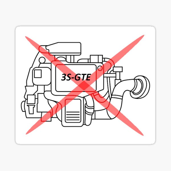 "3SGTE broken" Sticker for Sale by KE70 | Redbubble
