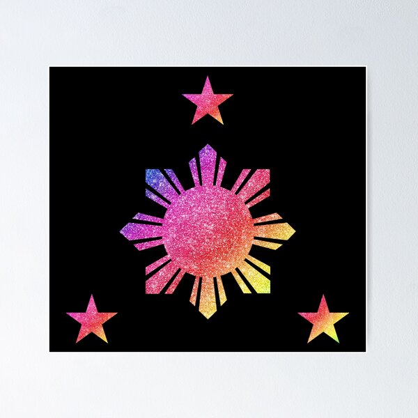"Philippines 3 Star and Sun Rainbow Filipino Flag" Poster for Sale by ...