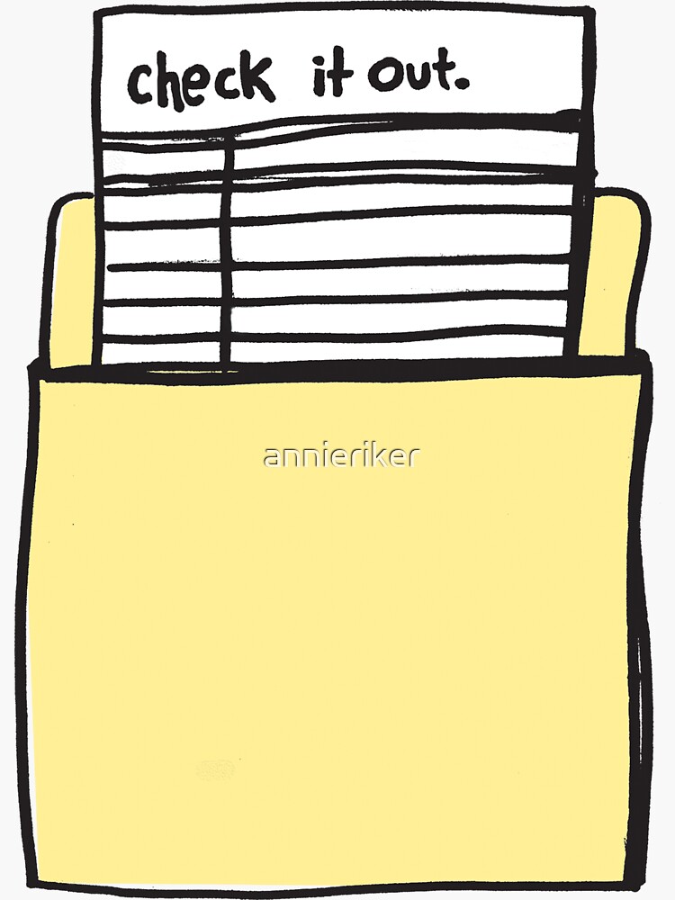 "Check it Out" Sticker for Sale by Ann Riker | Redbubble