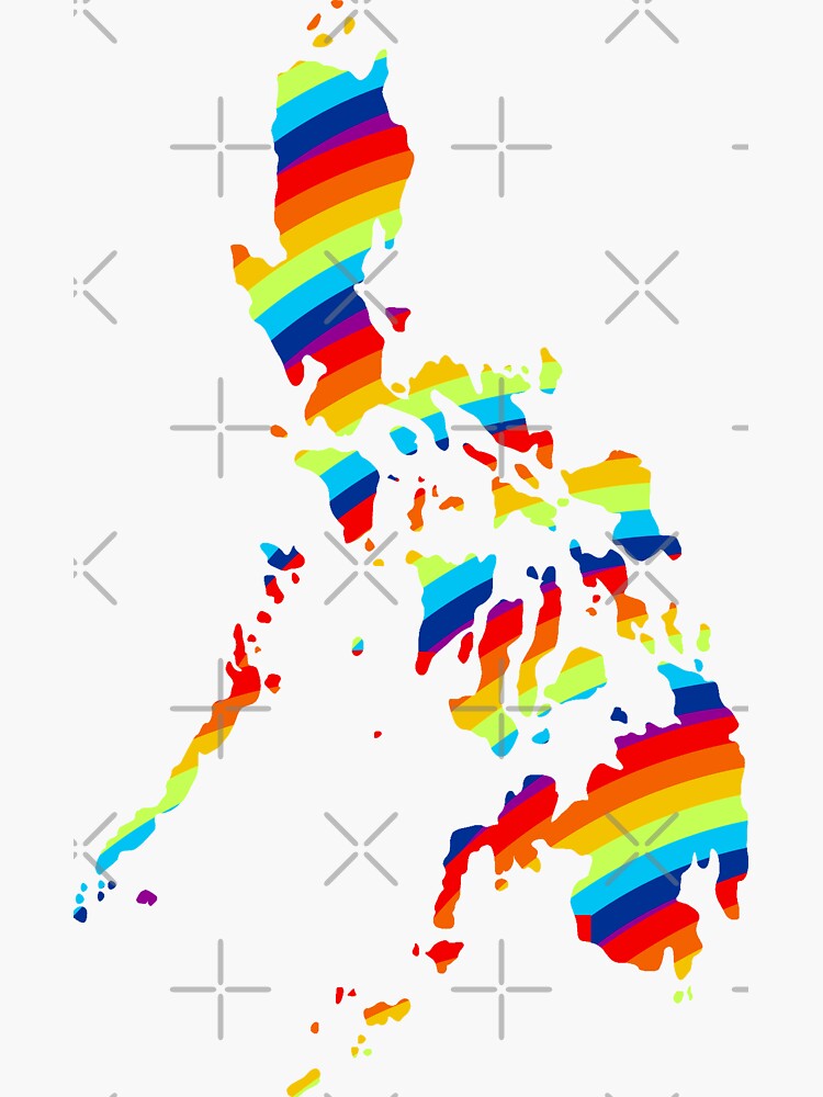 "Philippines Map Logo Men Women Kids Filipino" Sticker by FilipinoMerch ...