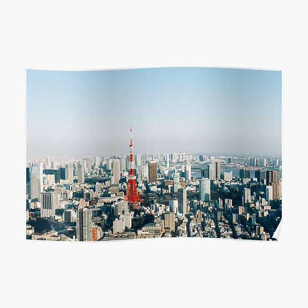 "Tokyo Cityscape With Tokyo Tower on Sunny Day" Poster for Sale by ...
