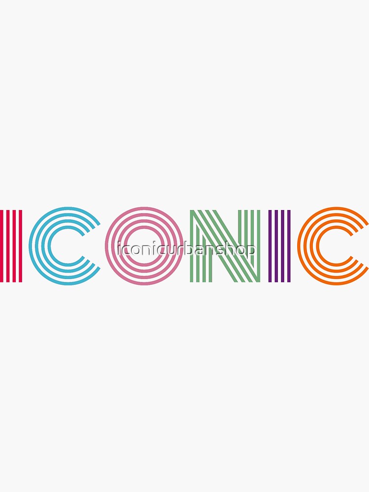 "ICONIC" Sticker by iconicurbanshop | Redbubble