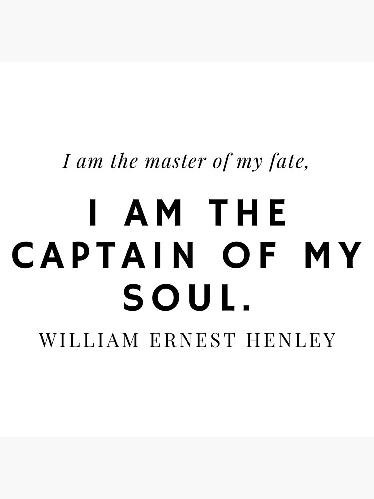 "William Ernest Henley "Invictus" Quote" Poster for Sale by ...