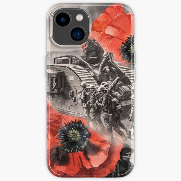 "Poppy mark IV tank , war remembrance, poppy " iPhone Case for Sale by ...