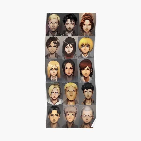 "SNK CHARACTERS" Poster for Sale by Gibbins | Redbubble