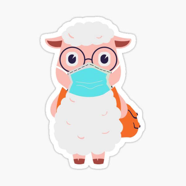 "Masked Sheep" Sticker for Sale by felixpauli | Redbubble
