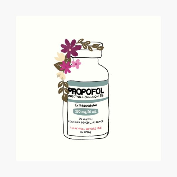 "Propofol Anesthesiologist Flourished Bottle Future Doctor Anesthetic ...