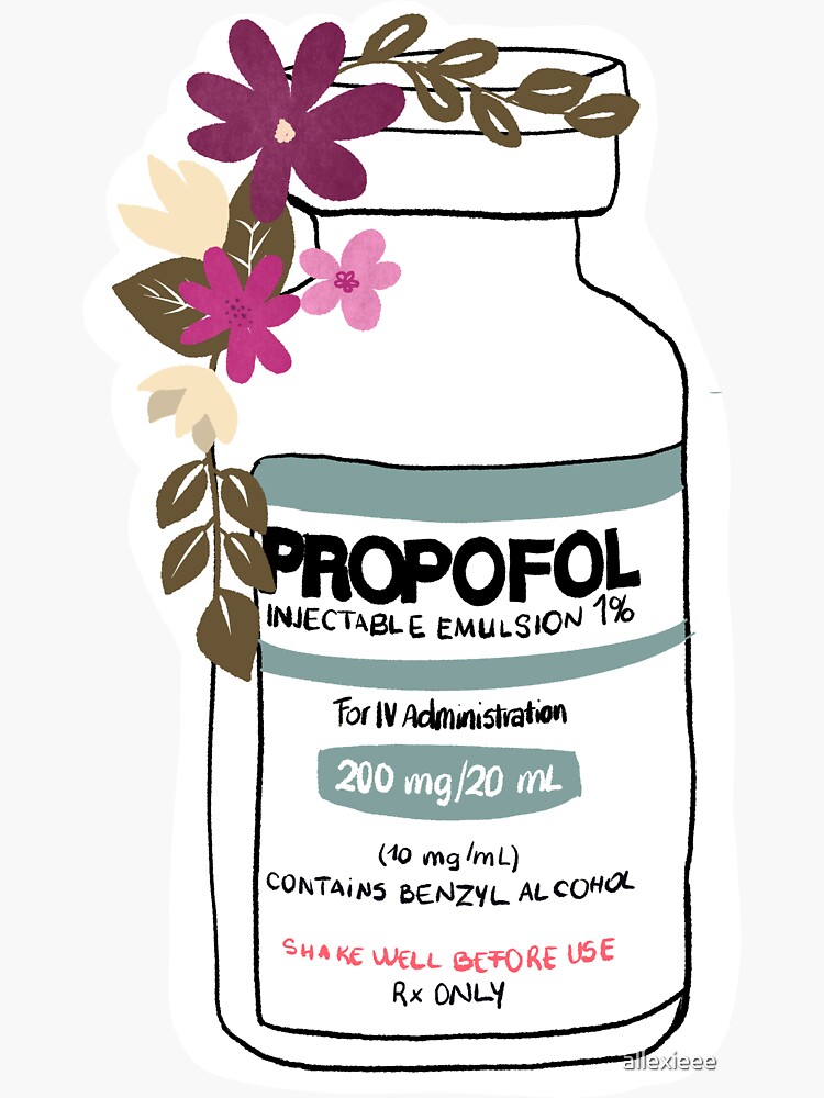 "Propofol Anesthesiologist Flourished Bottle Future Doctor Anesthetic ...
