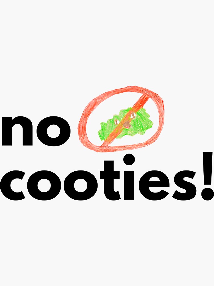 "No Cooties! Spread hope, not germs!" Sticker by RUCasselman | Redbubble