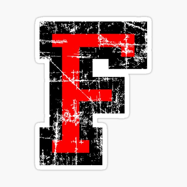 "Letter F Vintage Black Red Character" Sticker for Sale by ...