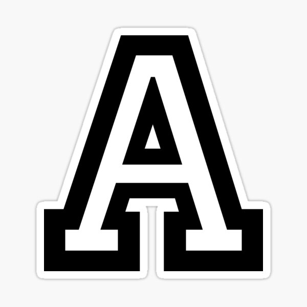 "Letter A two-color" Sticker for Sale by theshirtshops | Redbubble