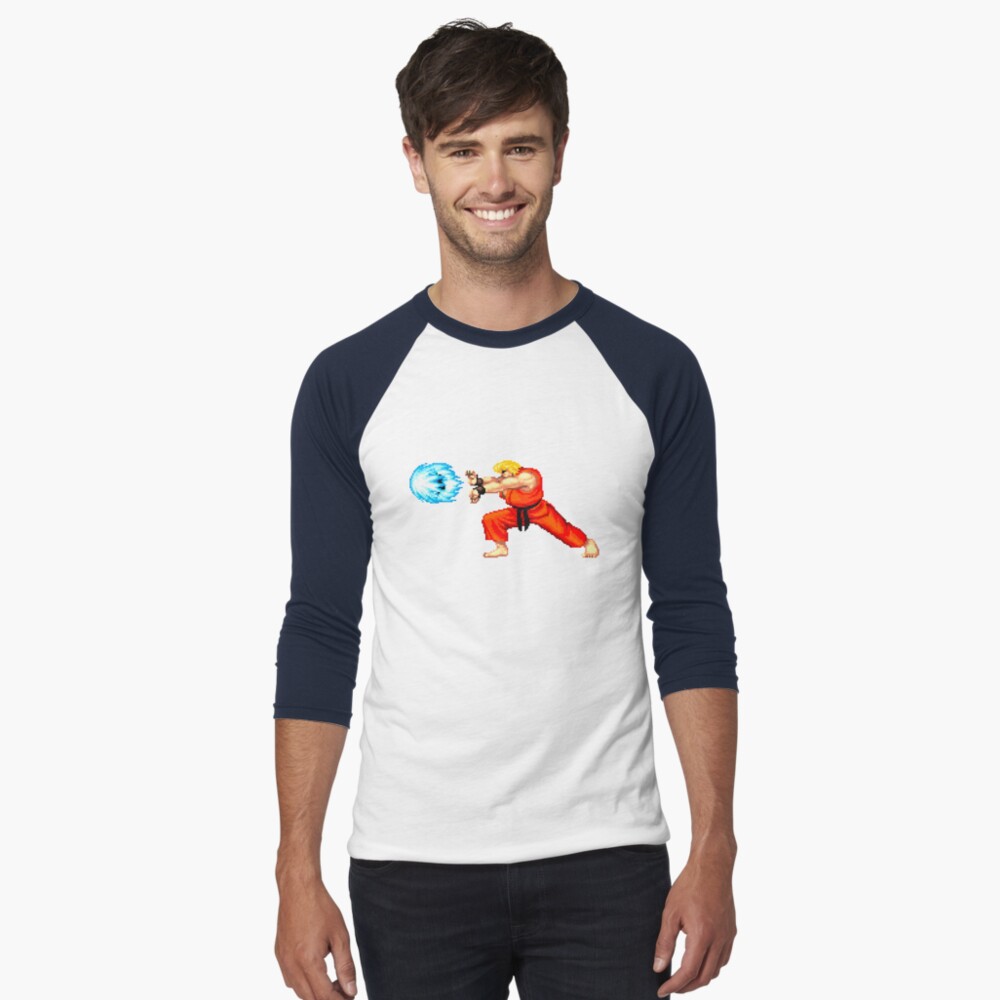 "KEN FIREBALL ATTACK" Sticker by PIXLTEES | Redbubble