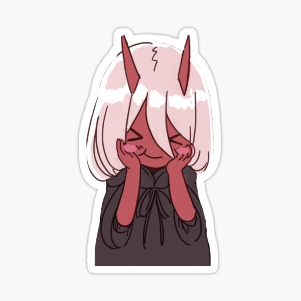 "zero two tiny" Sticker for Sale by angelicverbatim | Redbubble