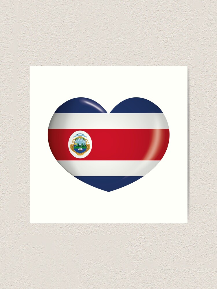 Lámina artística «Icono que representa la bandera de botón de corazón ...