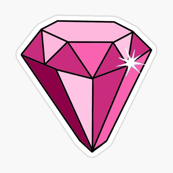 "Pink Diamond" Sticker by TikaDesigns | Redbubble