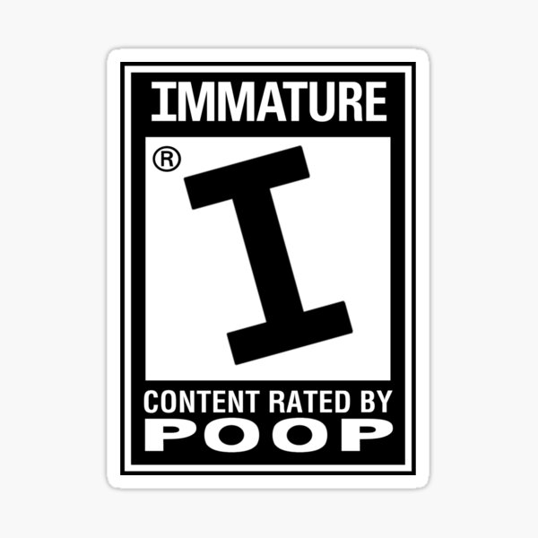 "IMMATURE" Sticker for Sale by reyvinart | Redbubble
