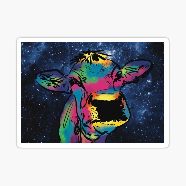 "Cosmic cow, Cow Prints, Farm Animal Picture, Alien illustration ...