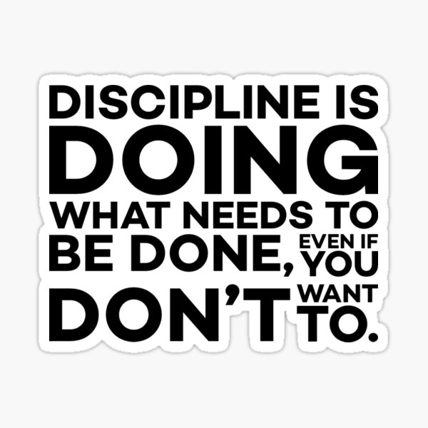 "Discipline artwork " Sticker for Sale by Leefs | Redbubble