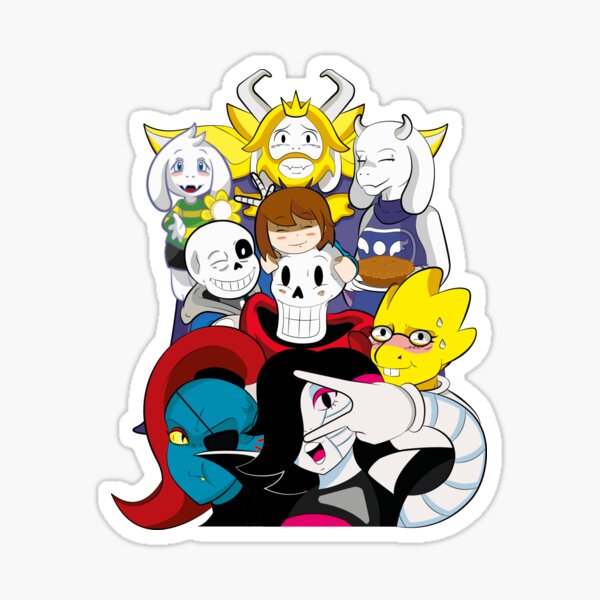 "Undertale Everyone" Sticker for Sale by ZARIAA | Redbubble