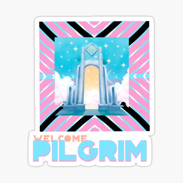 "Welcome Pilgrim Retro Digital Vaporwave Design" Sticker for Sale by ...