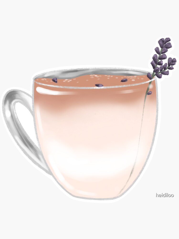 "Lavender London Fog Milk Tea Cup" Sticker for Sale by heidiloo | Redbubble