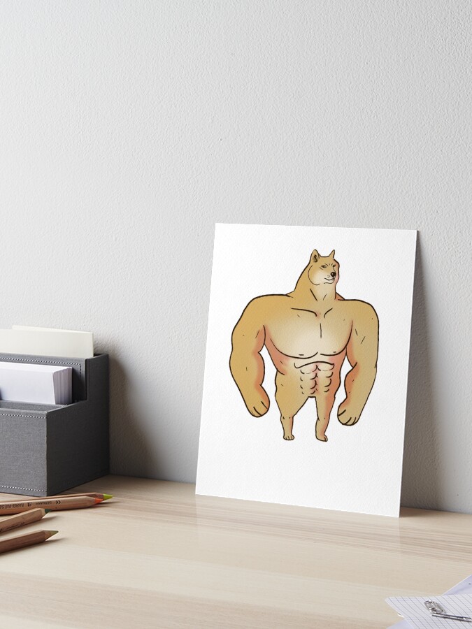 Lámina rígida for Sale con la obra «Swole Doge Meme Doggo Muscle Chad ...