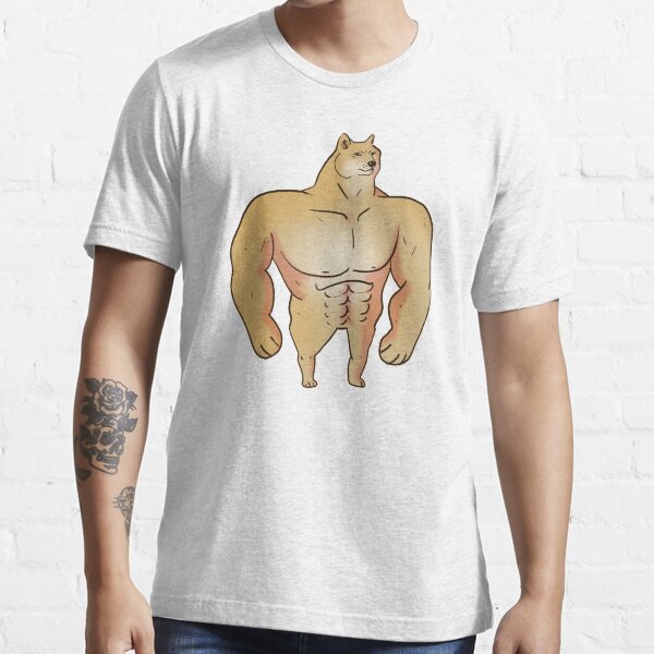 "Swole Doge Meme Doggo Muscle Chad Dog" T-shirt for Sale by YumeYume ...