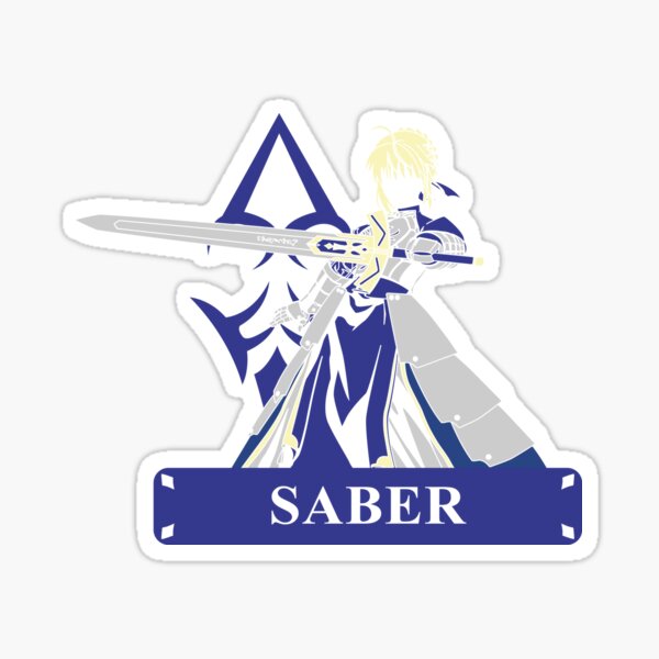 "Saber" Sticker for Sale by SakiMyuuraa | Redbubble