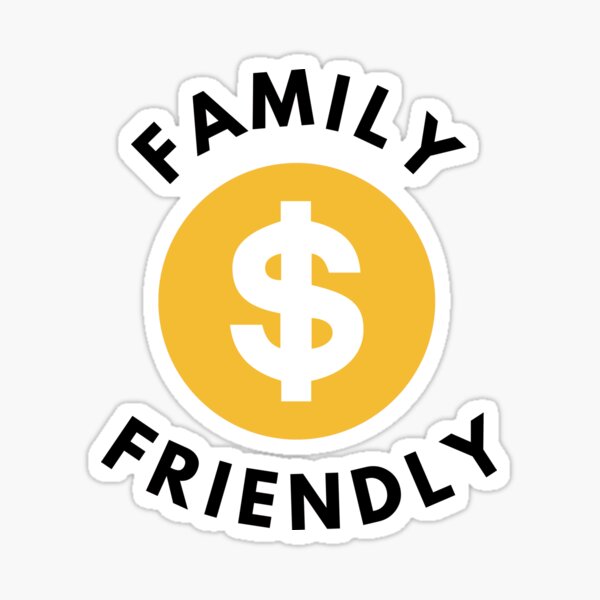 "Family friendly - Youtube demonetized symbol" Sticker for Sale by ...