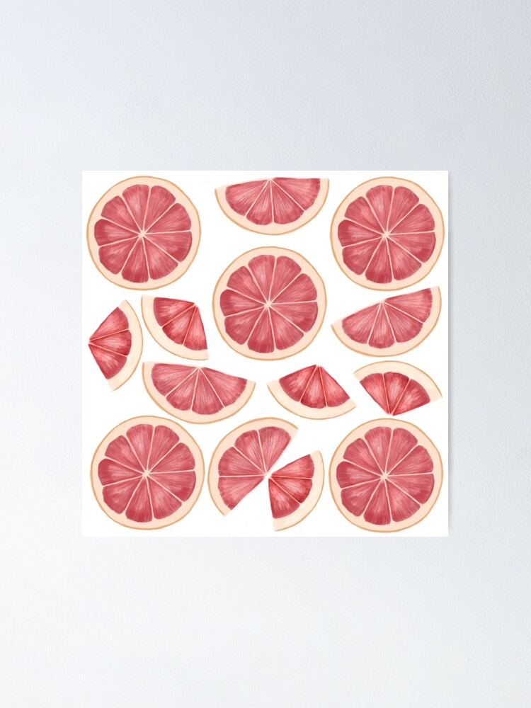 "Grapefruit " Poster for Sale by MadalinaPasol | Redbubble