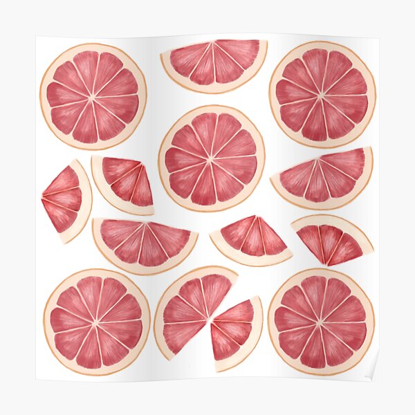 "Grapefruit " Poster for Sale by MadalinaPasol | Redbubble