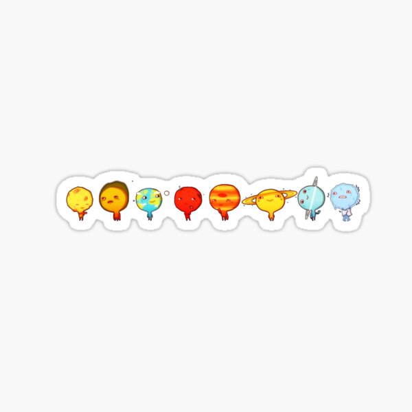 "Kawaii solar system." Sticker by dekkerbass | Redbubble