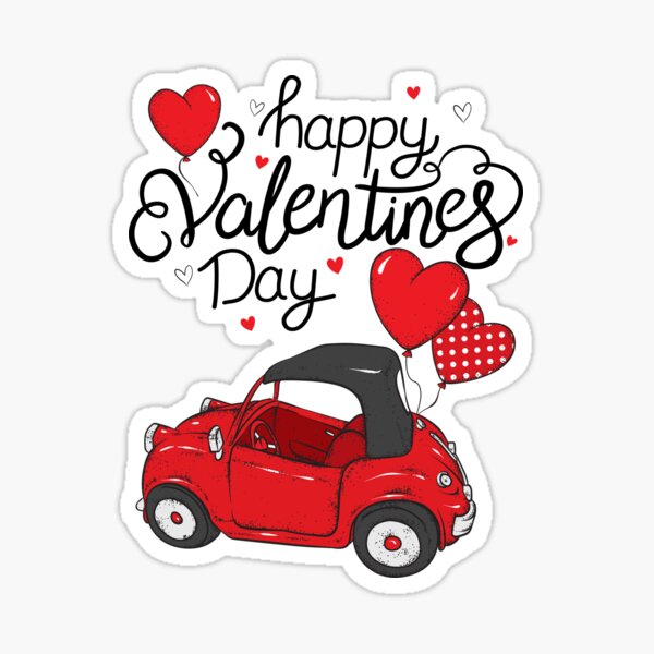 "Red Truck With Hearts Happy Valentine's Day Gifts For Girls Women ...