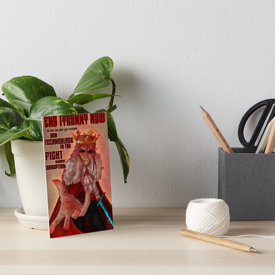 "technoblade anarchy propaganda fanart" Art Board Print for Sale by ...