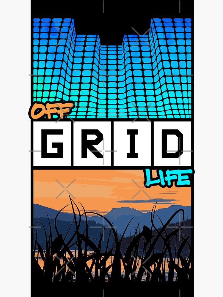 "Off Grid Life - 80's Comic Style" Sticker for Sale by sbdigital ...