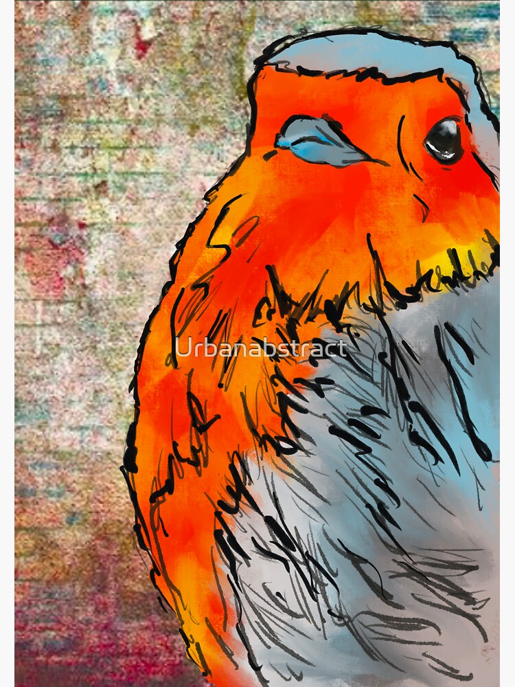 "Robin Graffiti Illustration, Robin Painting " Sticker by Urbanabstract ...