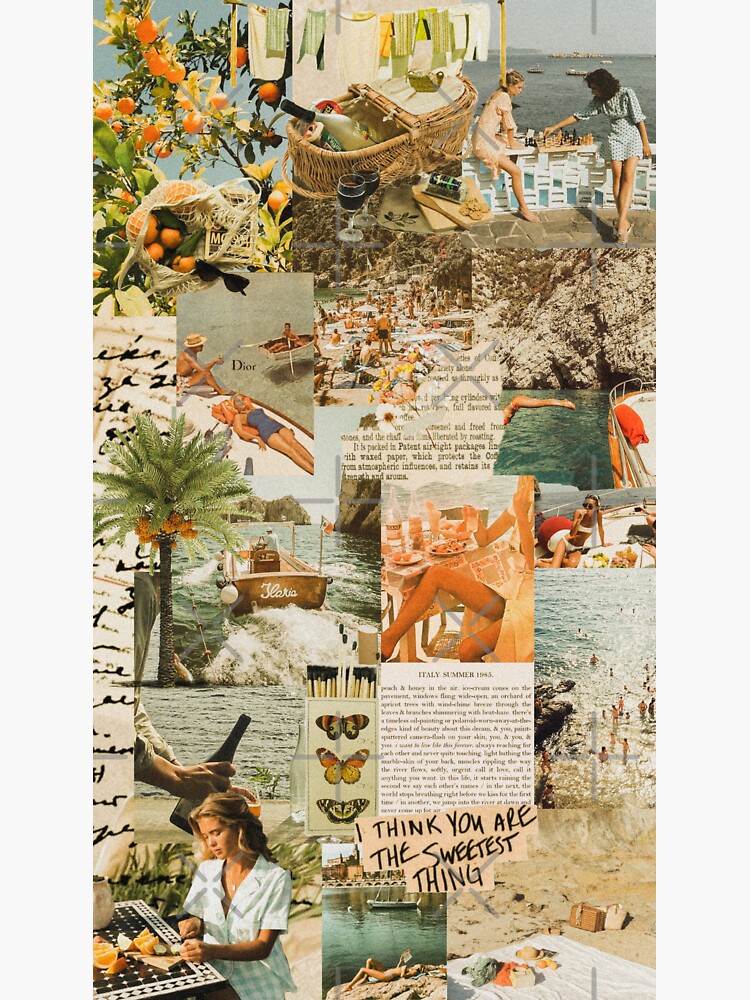 "SUMMER IN CAPRI COLLAGE" Sticker for Sale by abbymoriartyy | Redbubble