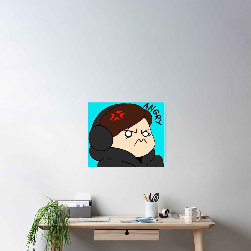 "Light Blue Angy!" Poster for Sale by RoleCallDnD | Redbubble