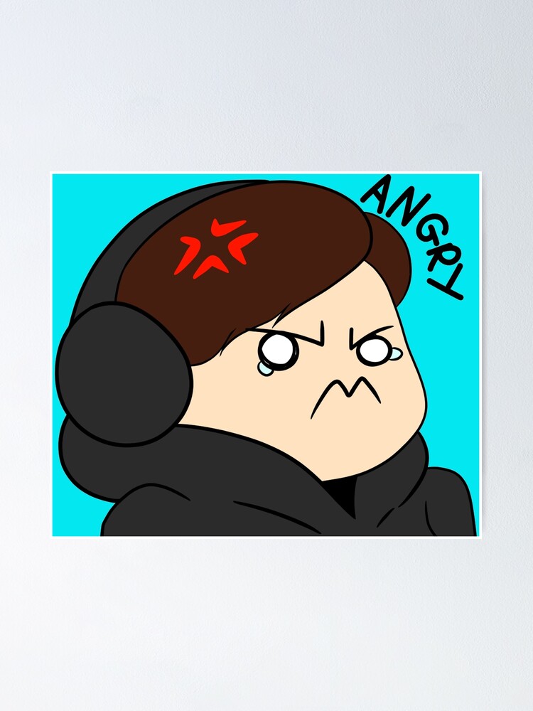 "Light Blue Angy!" Poster for Sale by RoleCallDnD | Redbubble