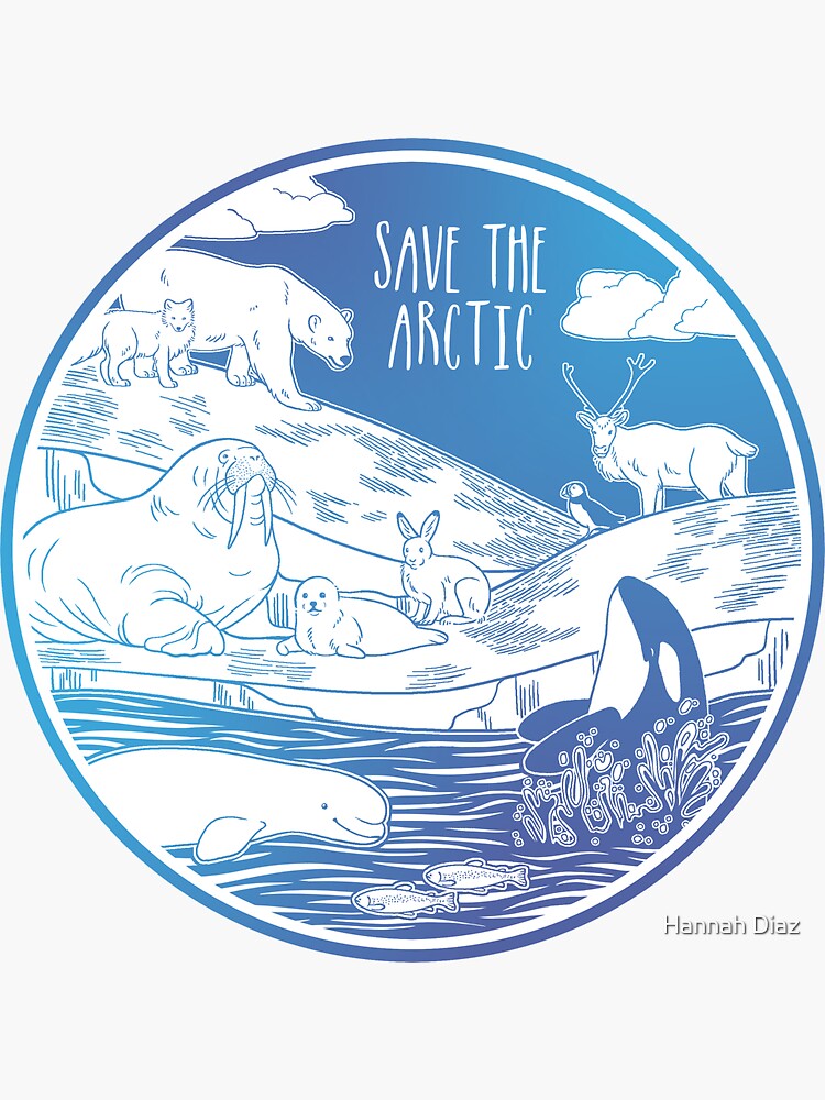 "Save the Arctic!" Sticker for Sale by Chikagi | Redbubble
